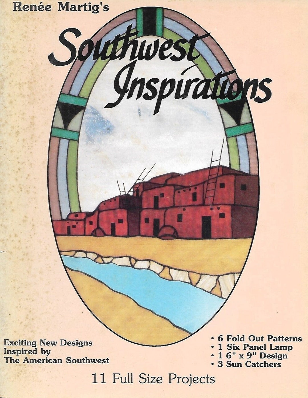 Rare Vintage 1988 'southwest Inspirations' Stained Glass Pattern Book ...