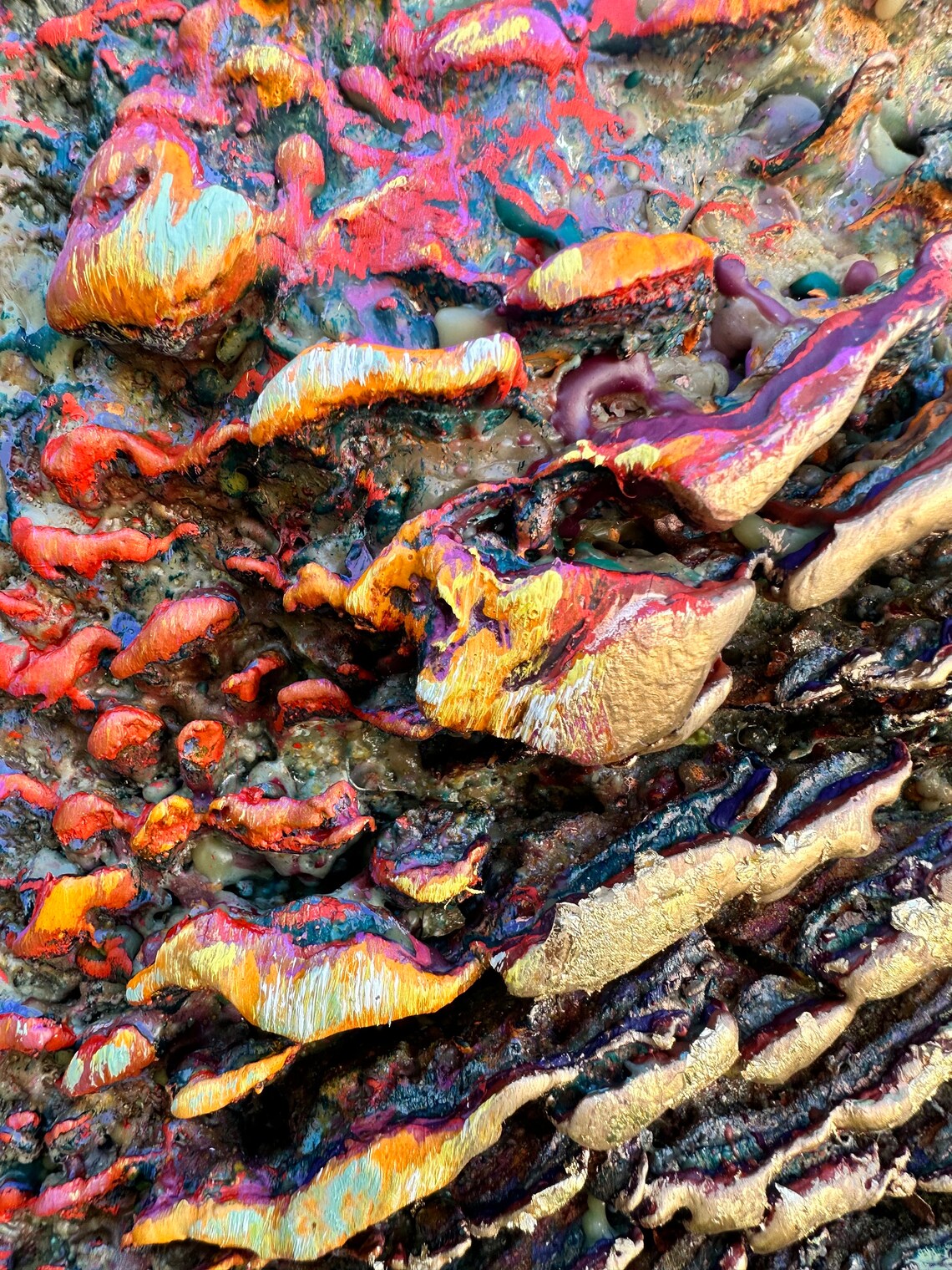 Abstract Rock Formation Painting | Textural Wax | Earth-inspired Home ...