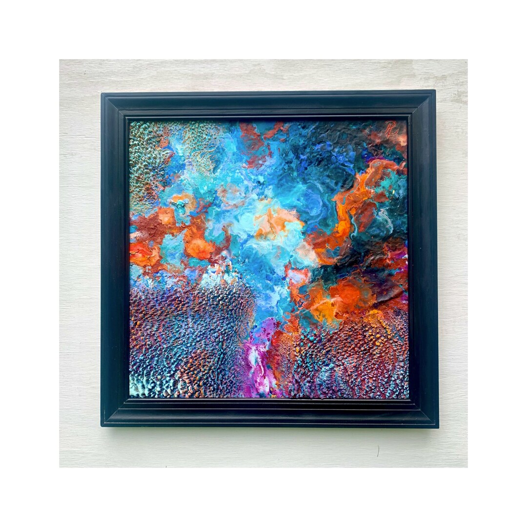 Original Framed Outer Space Painting 25”x 25”, Oil Painting, Space ...