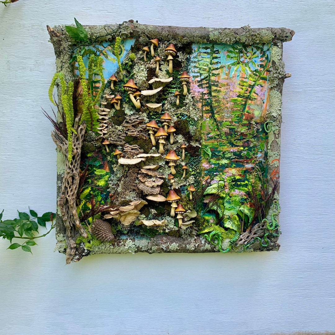 Original Mushroom Oil Painting, Oil Painting, Forest Painting, Mushroom ...