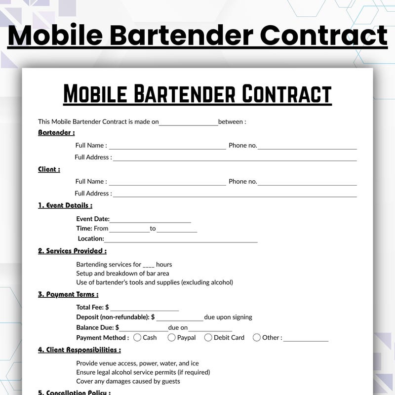 Mobile Bar Packaging - Etsy