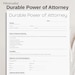 Minimalist Durable Power of Attorney Template, Simple Durable Financial ...