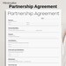 Minimalist Partnership Agreement Template, Simple Business Contract ...