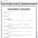 Editable Consignment Agreement Template, Single Page Consignment ...