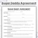 Editable Sugar Daddy Agreement, Simple Contract for Mutual ...