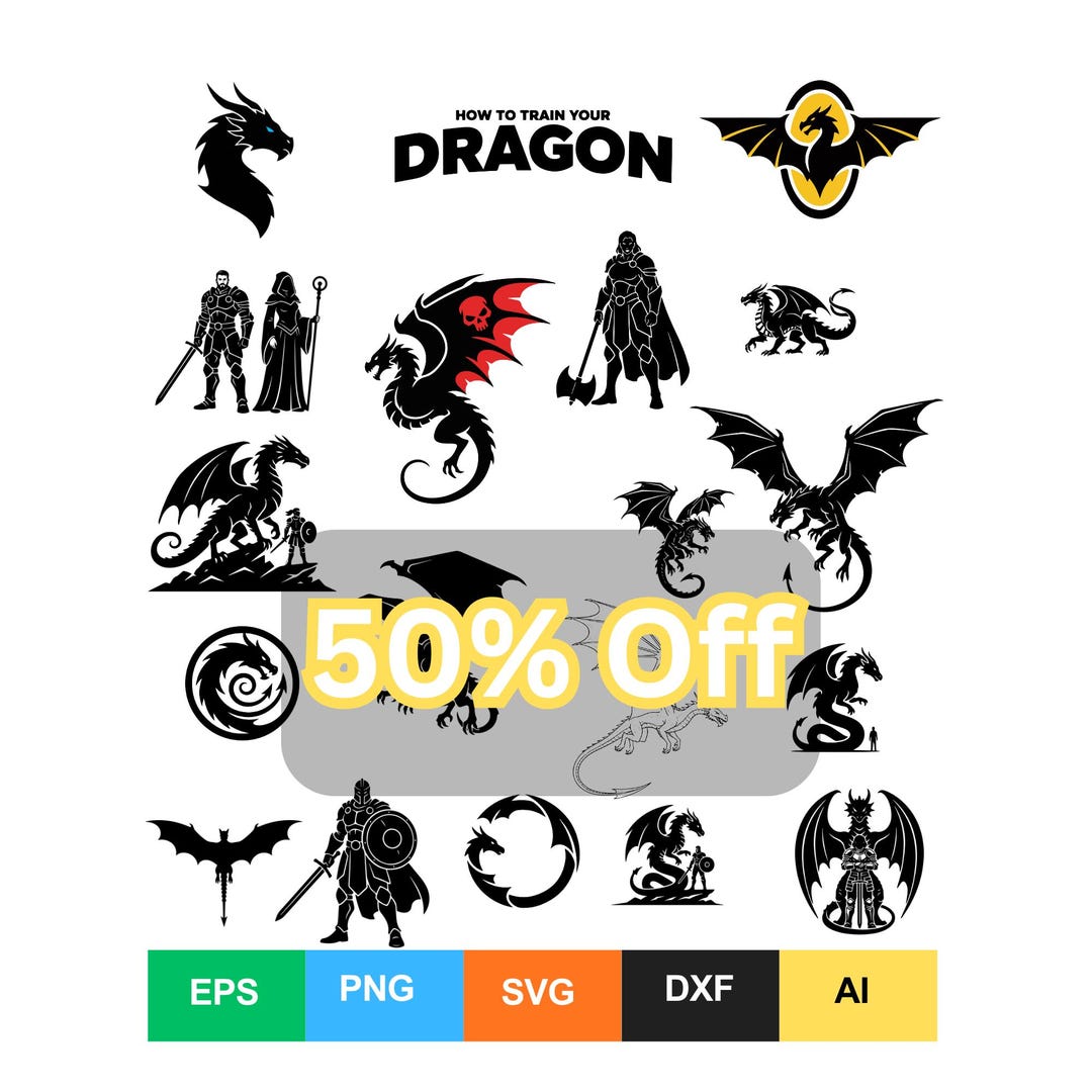30 How To Train Your Dragon Svg Bundle Files For Cricut Multi Layer Etsy