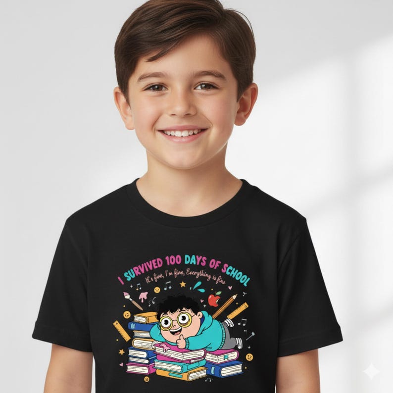 I Survived 100 Days of School PNG, 67+33 Days Funny Teacher Student ...