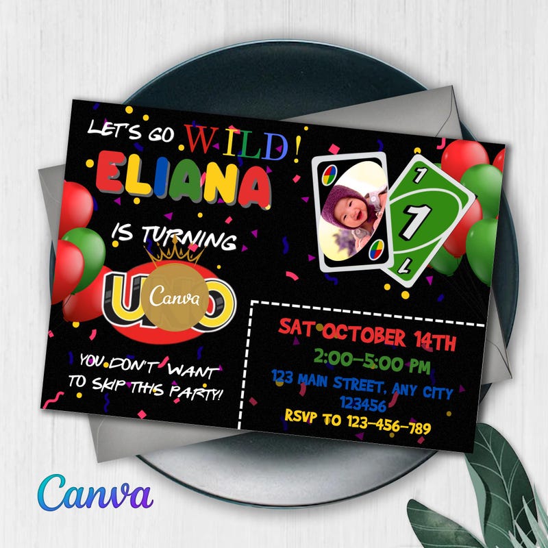 Uno Birthday Downloads - Etsy