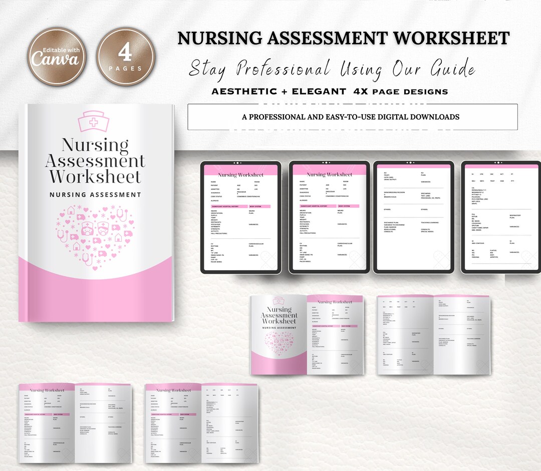 Nursing Worksheet Template: Clinical Notes, Patient Care Report ...