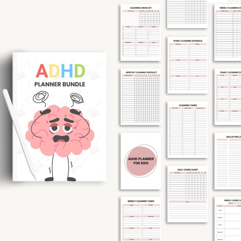 ADHD Digital Planner – Printable and Editable Daily Organizer for Focus ...