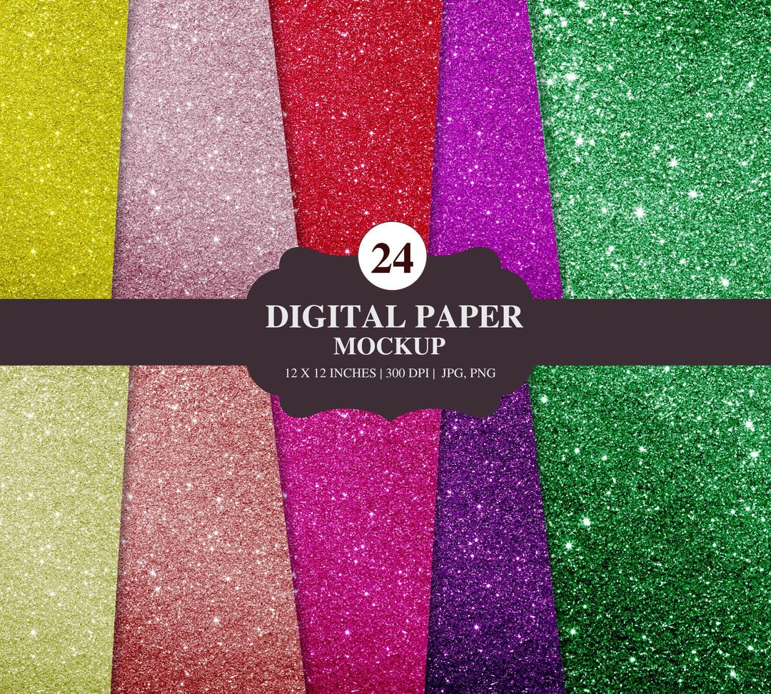 Sparkly Glitter Digital Paper Pack: Seamless Textures (instant Download ...
