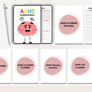 ADHD Digital Planner – Printable and Editable Daily Organizer for Focus ...