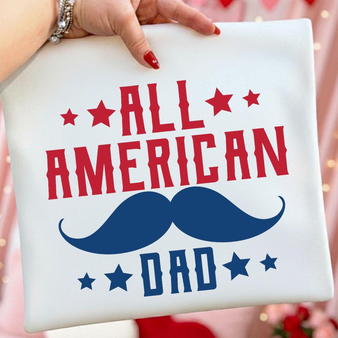 All American Dad Svg, Usa Merica Mustache Svg, Patriotic Svg, SVG ...