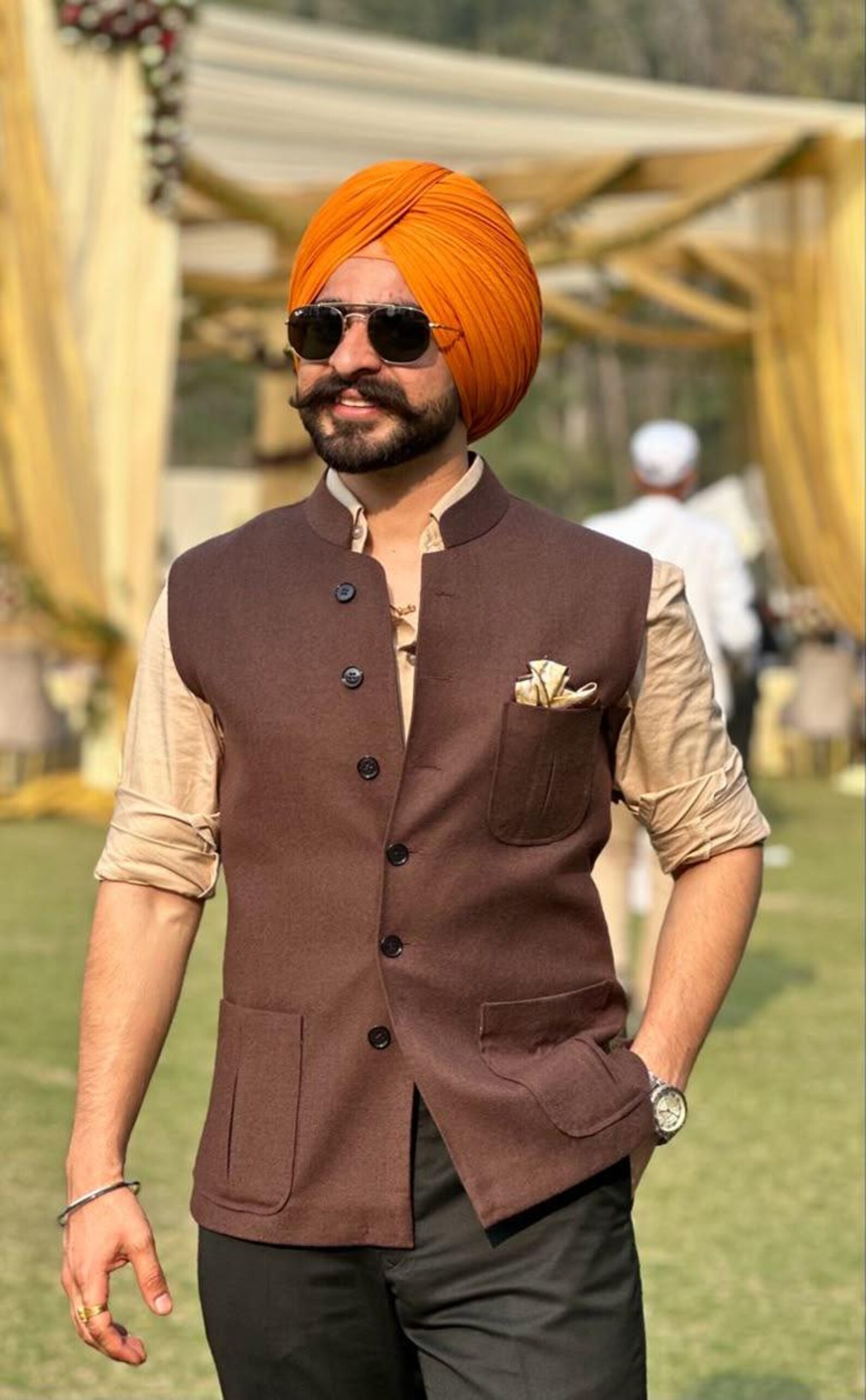 Men’s Nehru Jacket: Luxurious Tweed Wool Modi Style for Men's Formal ...
