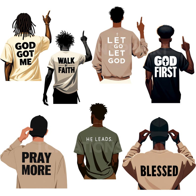 Faceless Man Faith Clipart, Christian Back View Men PNG, Praying Afro ...