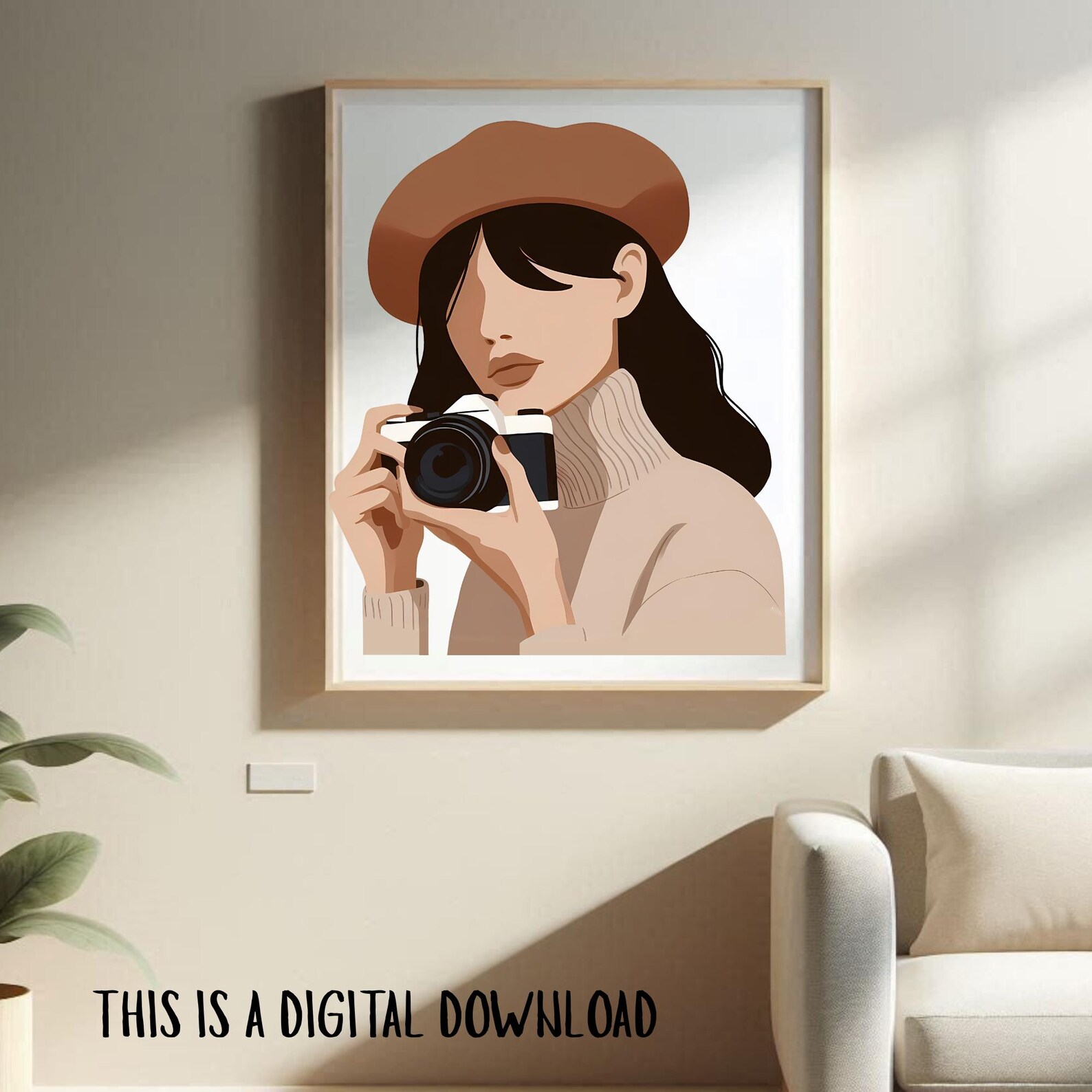 Camera Girl Clipart Bundle: Faceless Women With Cameras PNG (digital ...