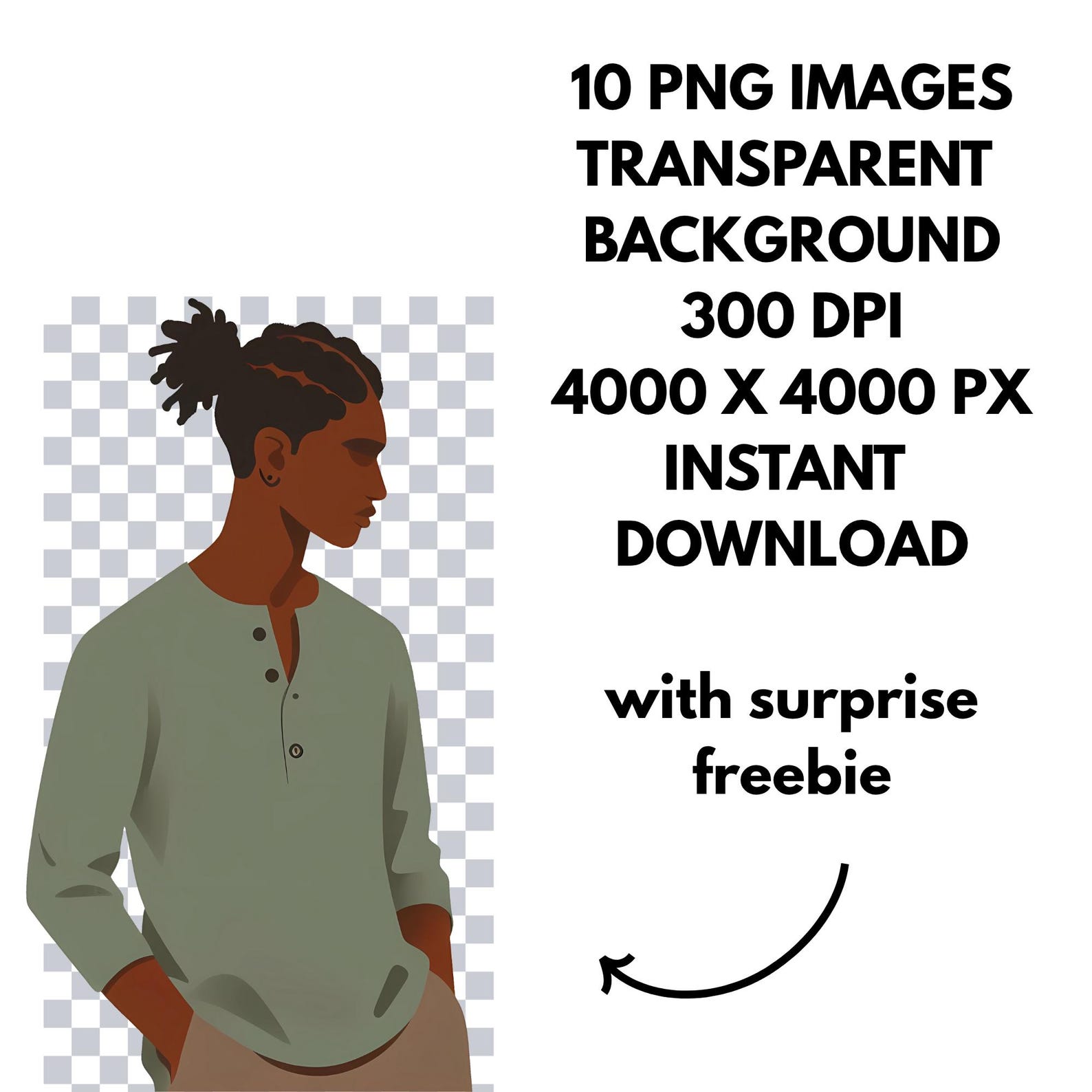 10 Faceless Afro Man Clipart of Black Men Illustrations of Guy Casual ...