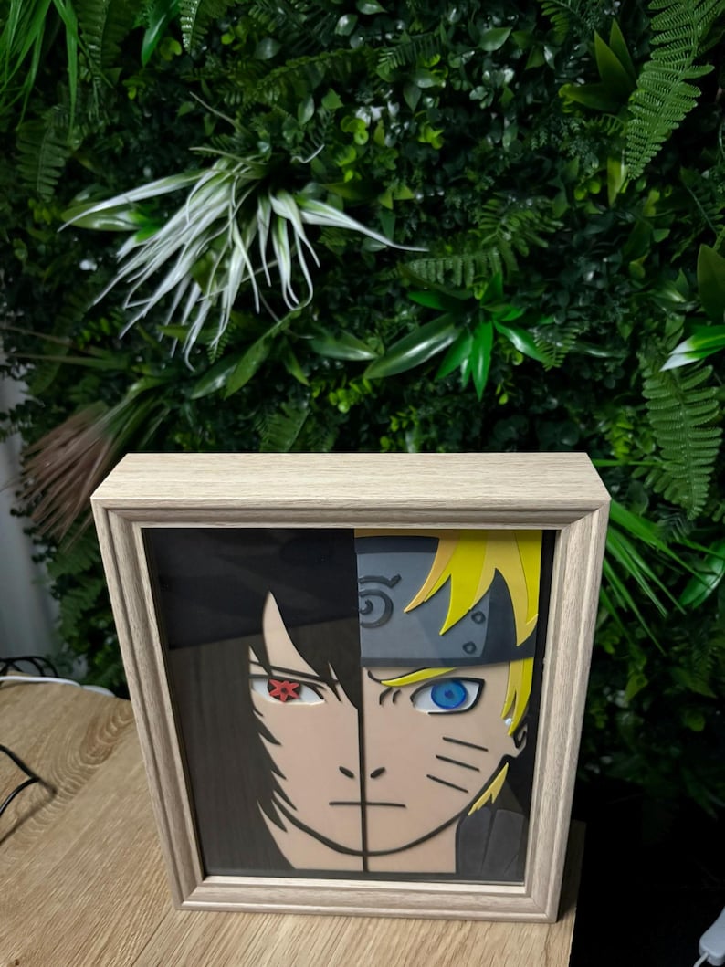 Naruto X Sasuke: Large Format LED Frame - Etsy Australia