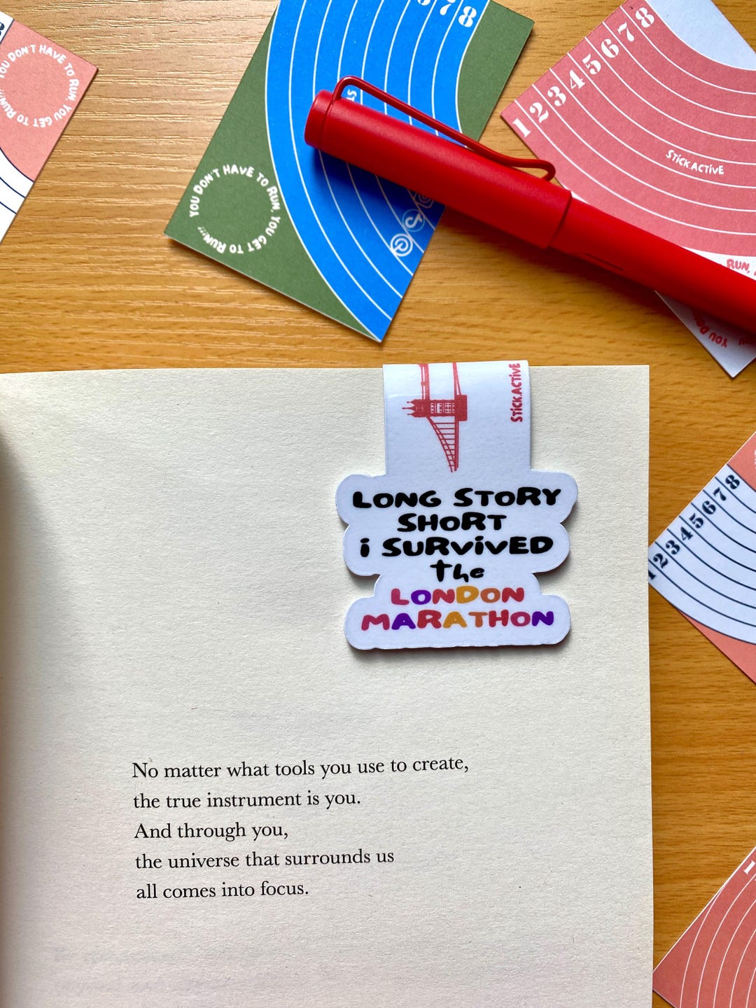 London Marathon Bookmark, Magnetic, Perfect for Runners & Fans, Six ...