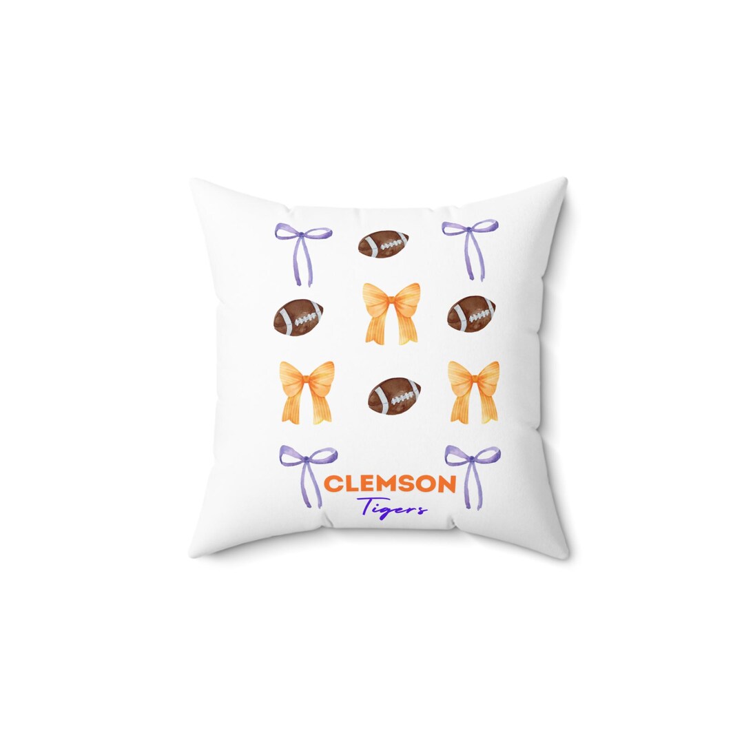 Clemson University Tigers Football Pillow, Cozy Home Decor, Game Day ...