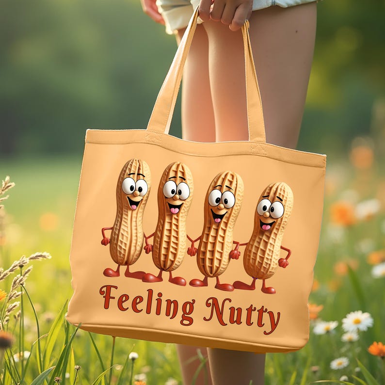 Funny Peanut Quote PNG: "feeling Nutty" Cartoon Design (digital ...