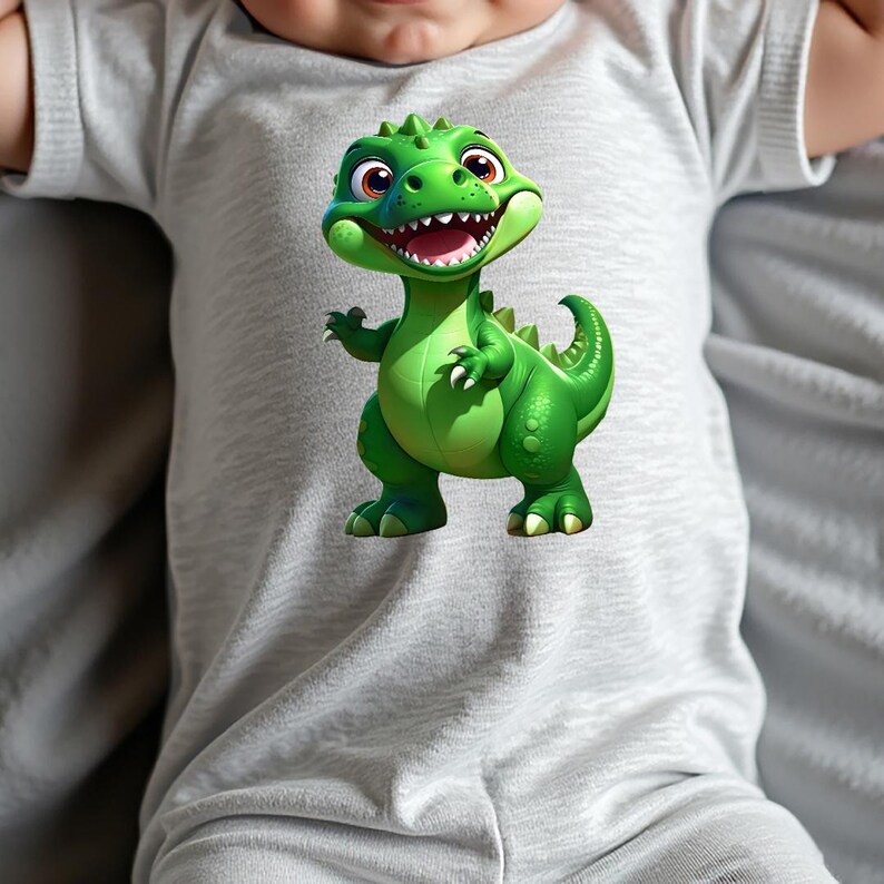 Cute Cartoon Dinosaur Art | PNG & JPG Clipart (digital Download) - Etsy