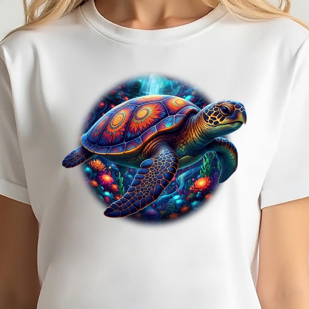 Cosmic Sea Turtle Digital Artwork – Instant Download - Etsy