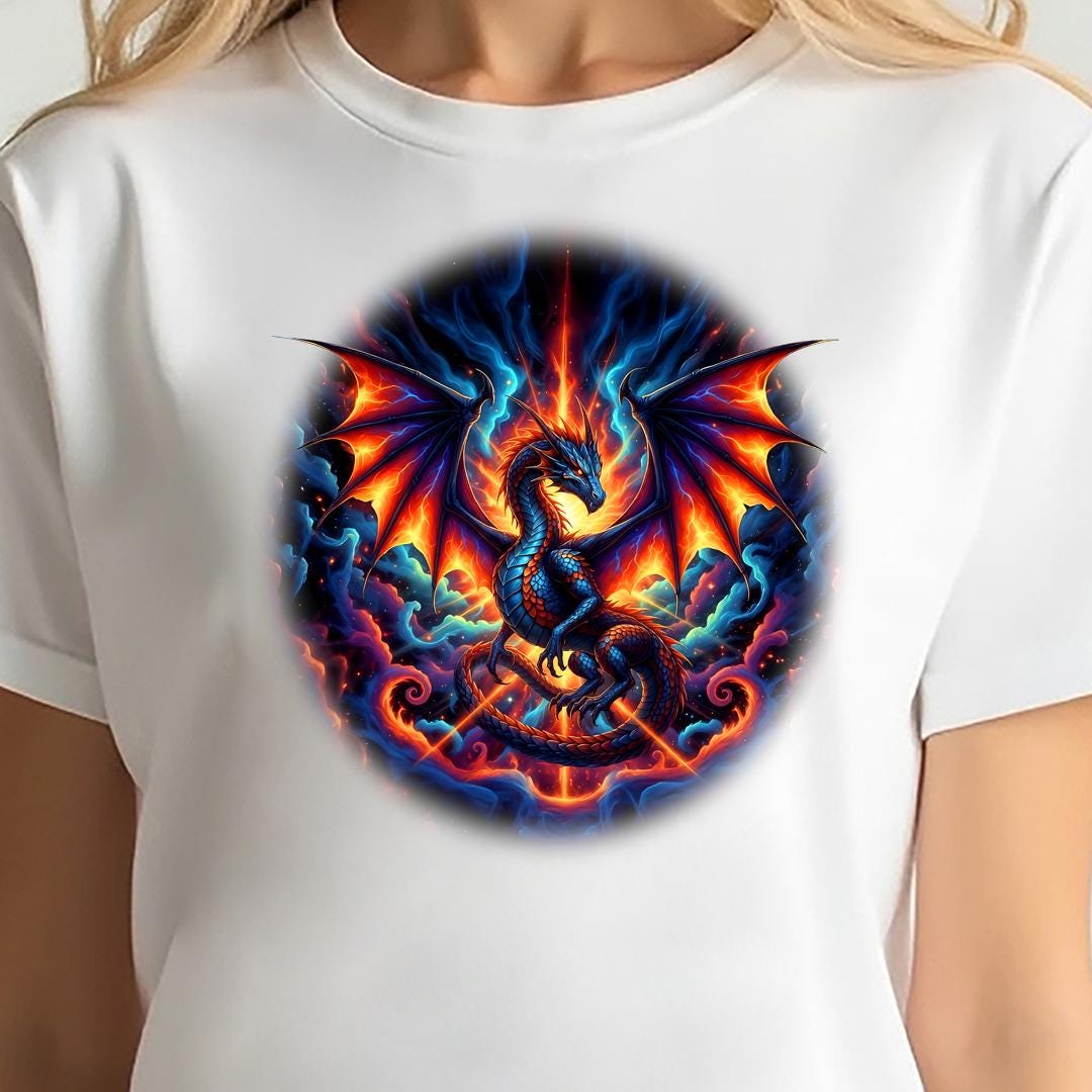 Cosmic Fire Dragon – Epic Digital Art Download - Etsy