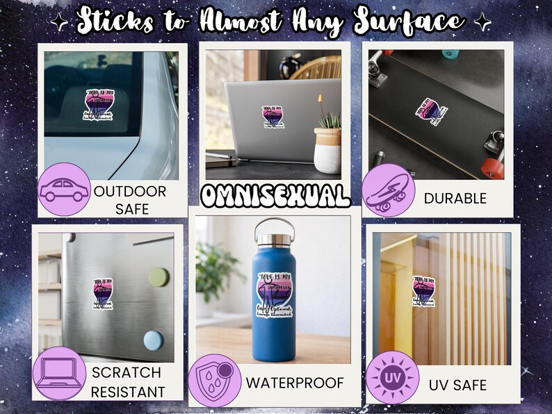 Omnisexual Pride Sticker | Love is My Superpower | Waterproof Vinyl Die ...