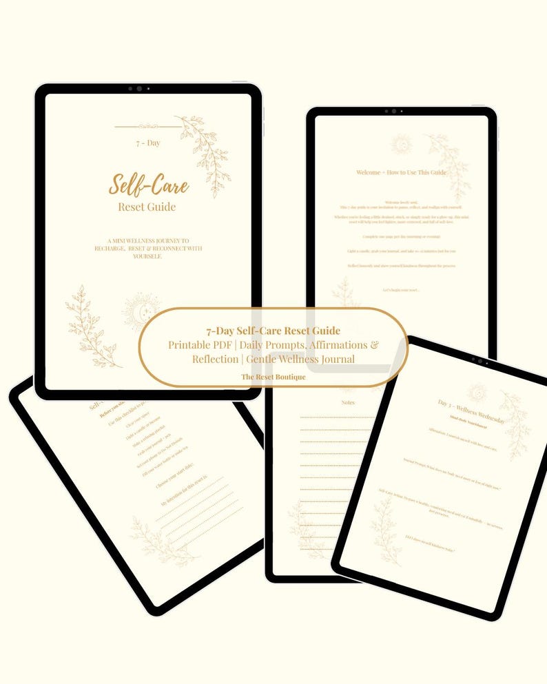 7-day Self-care Reset Guide | Printable PDF | Daily Prompts ...