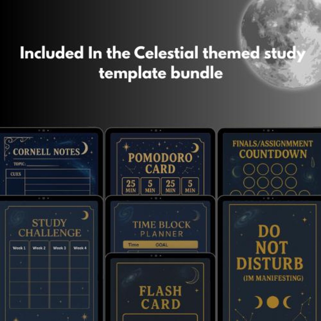 Celestial Time Block Planner: Starry Sky Daily Schedule (PDF Download ...