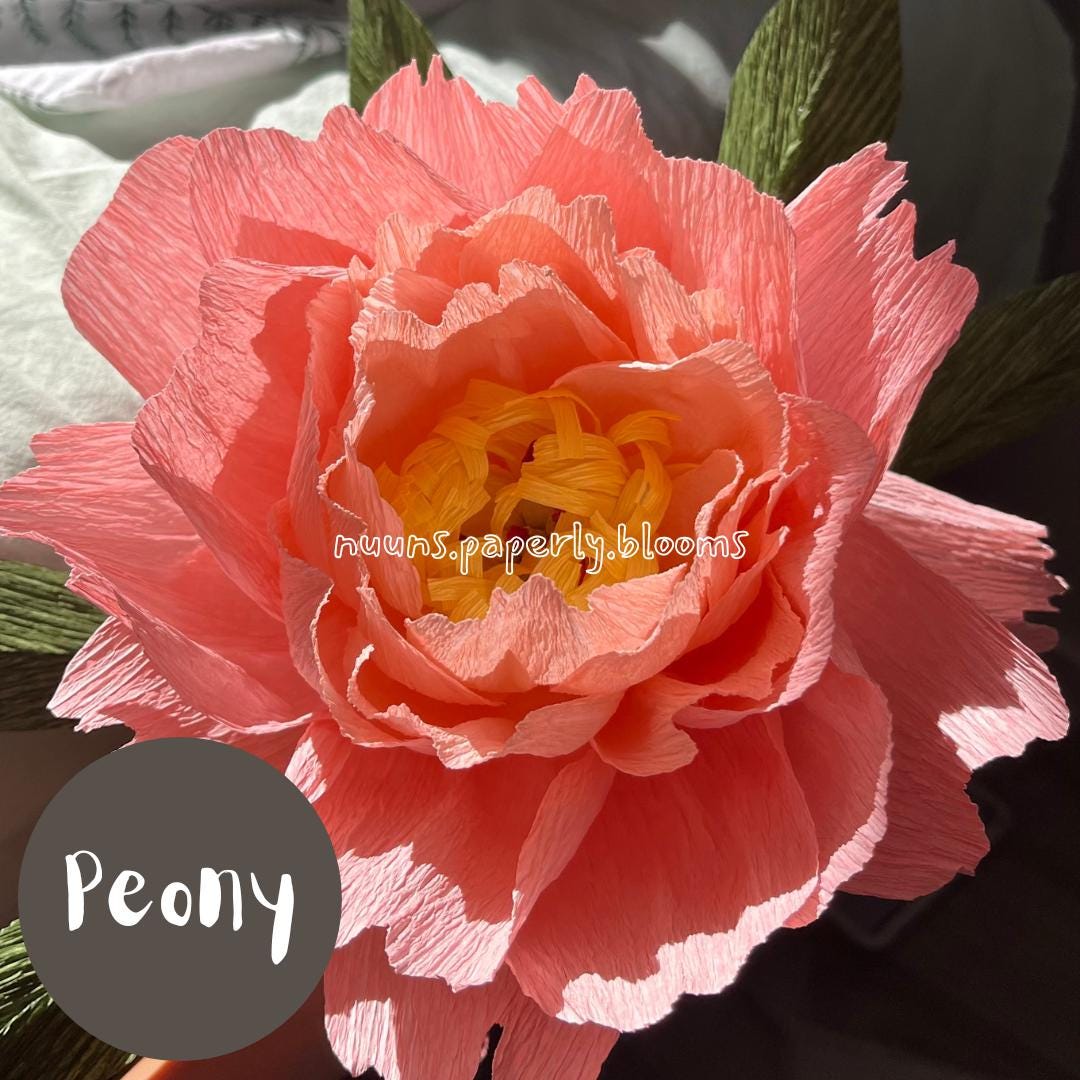 Peony Crepe Paper Flower - Etsy