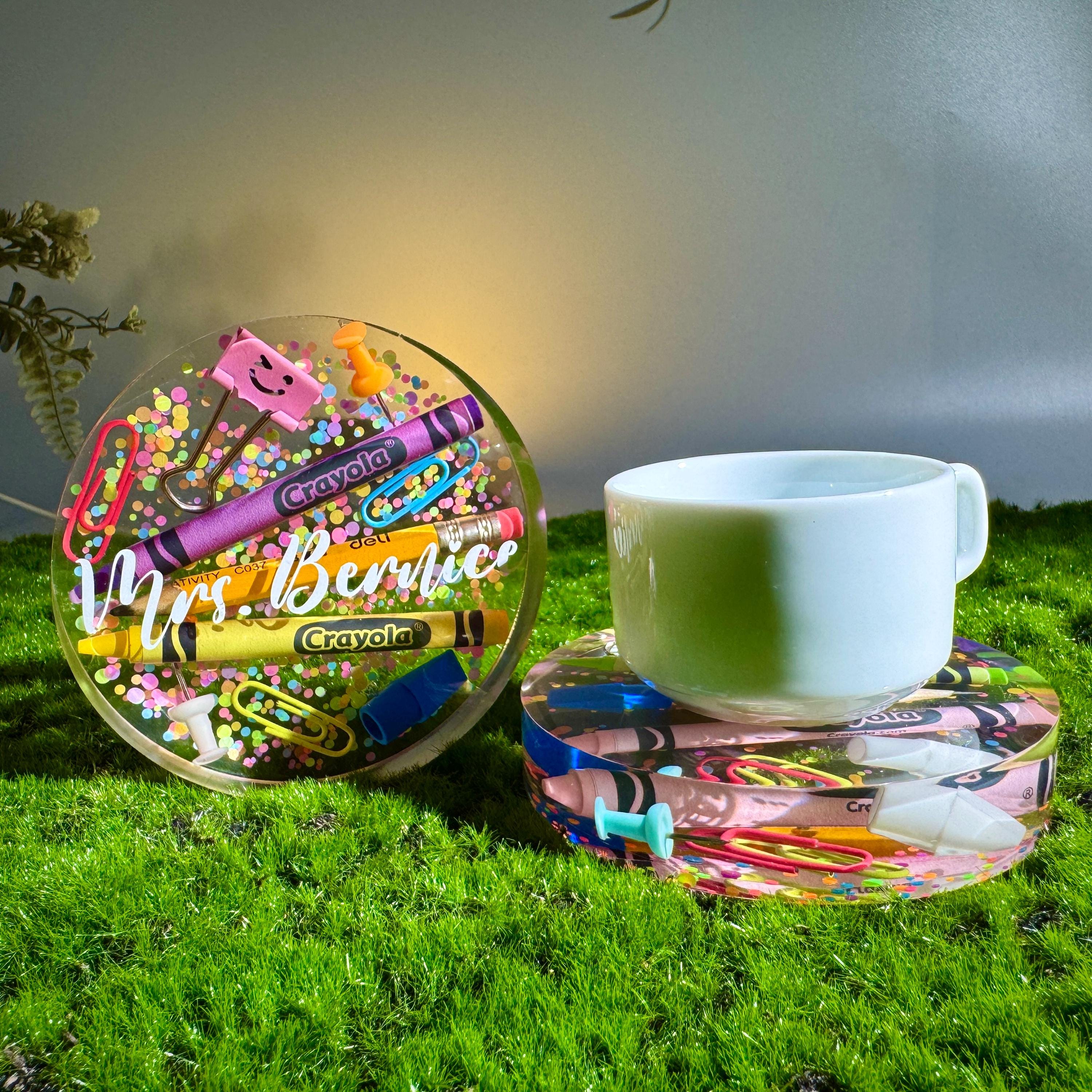 Crayola Resin Desk Organizer – Personalized Round Office Tray ...
