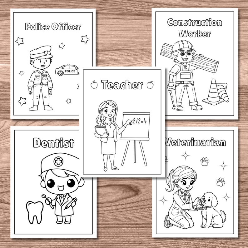 Career Coloring Pages for Kids Educational Career Coloring Pages for ...