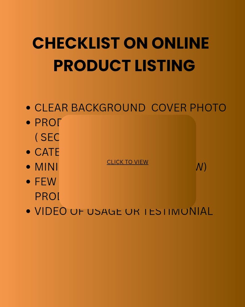 Checklist Online Product - Etsy