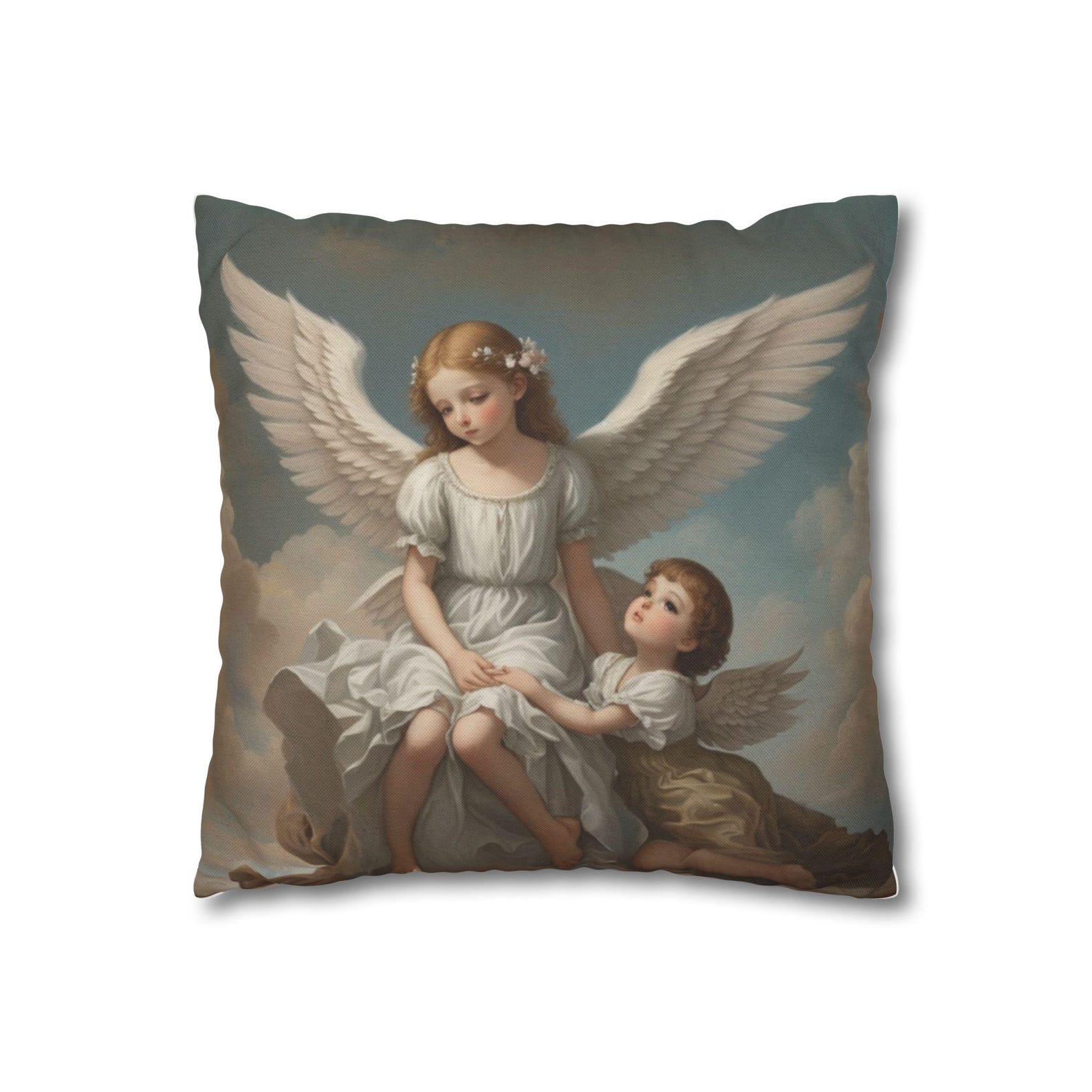 Whimsical Angelic Artwork Pillowcase, Elegant Home Decor, Gift for Art ...
