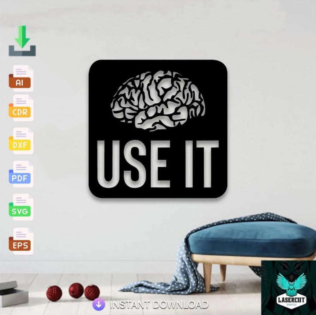 Brain Laser Cut Files: SVG DXF Vector Template (digital Download - Etsy