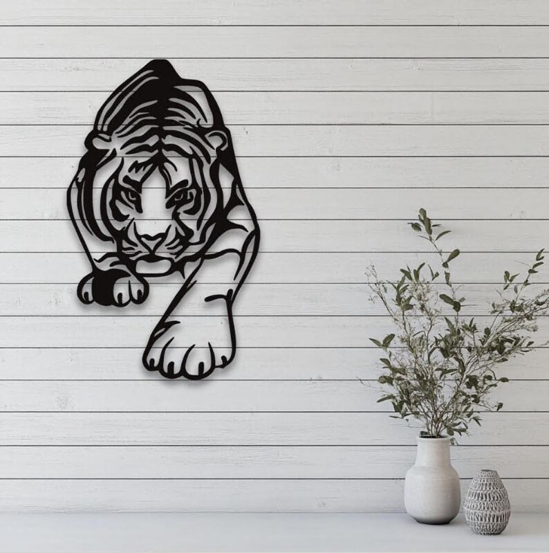 Tiger Metal Wall Art: Laser Cut SVG DXF (digital Download - Etsy