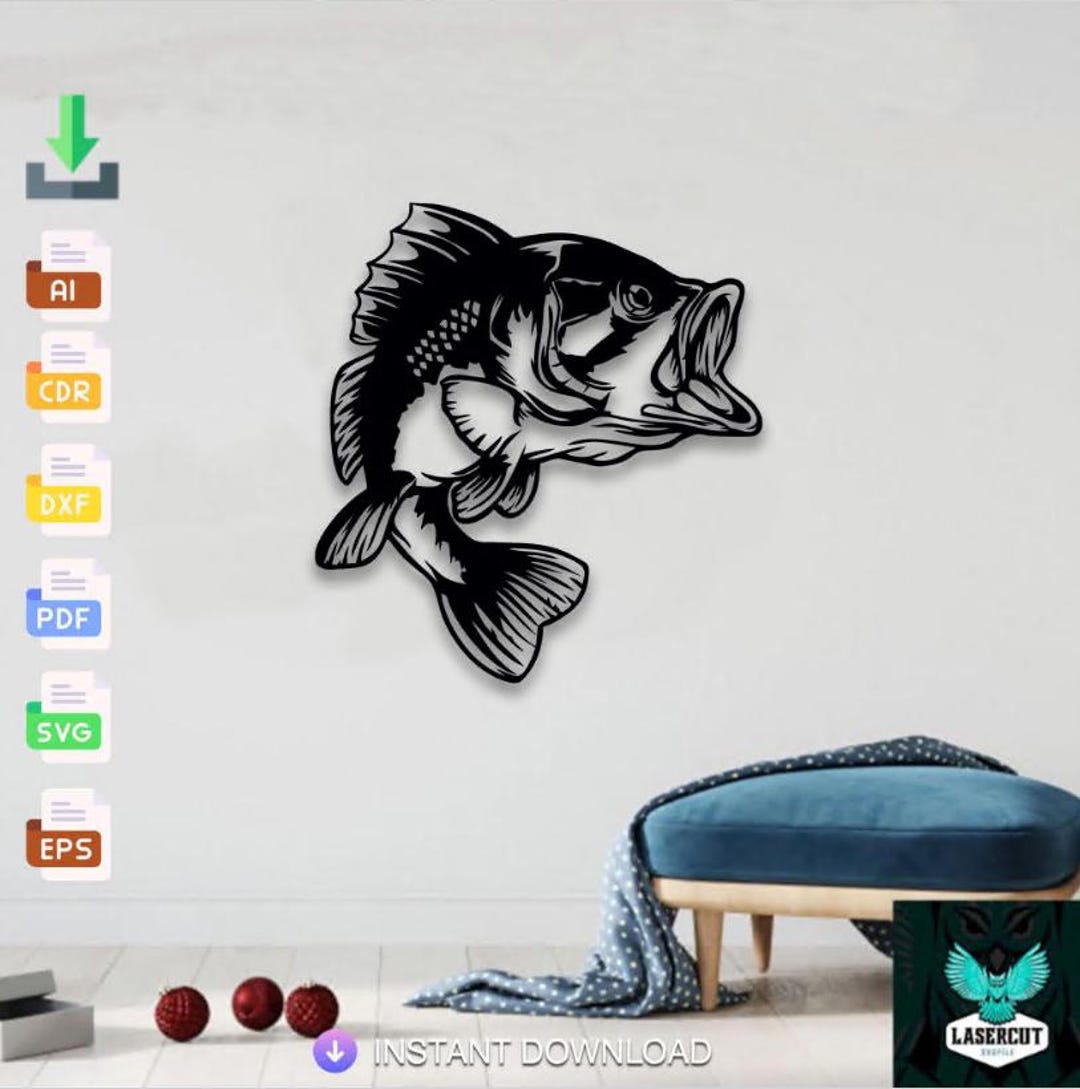 Mirror Carp Fishing Design SVG: CNC Laser Cut Files (digital Download ...