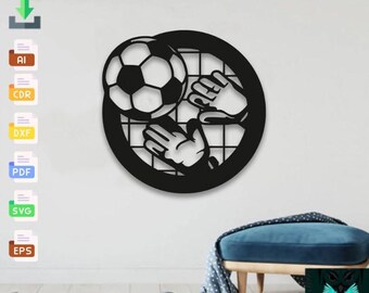 Soccer Monogram SVG File: Laser Cut CNC Vector (digital Download ...