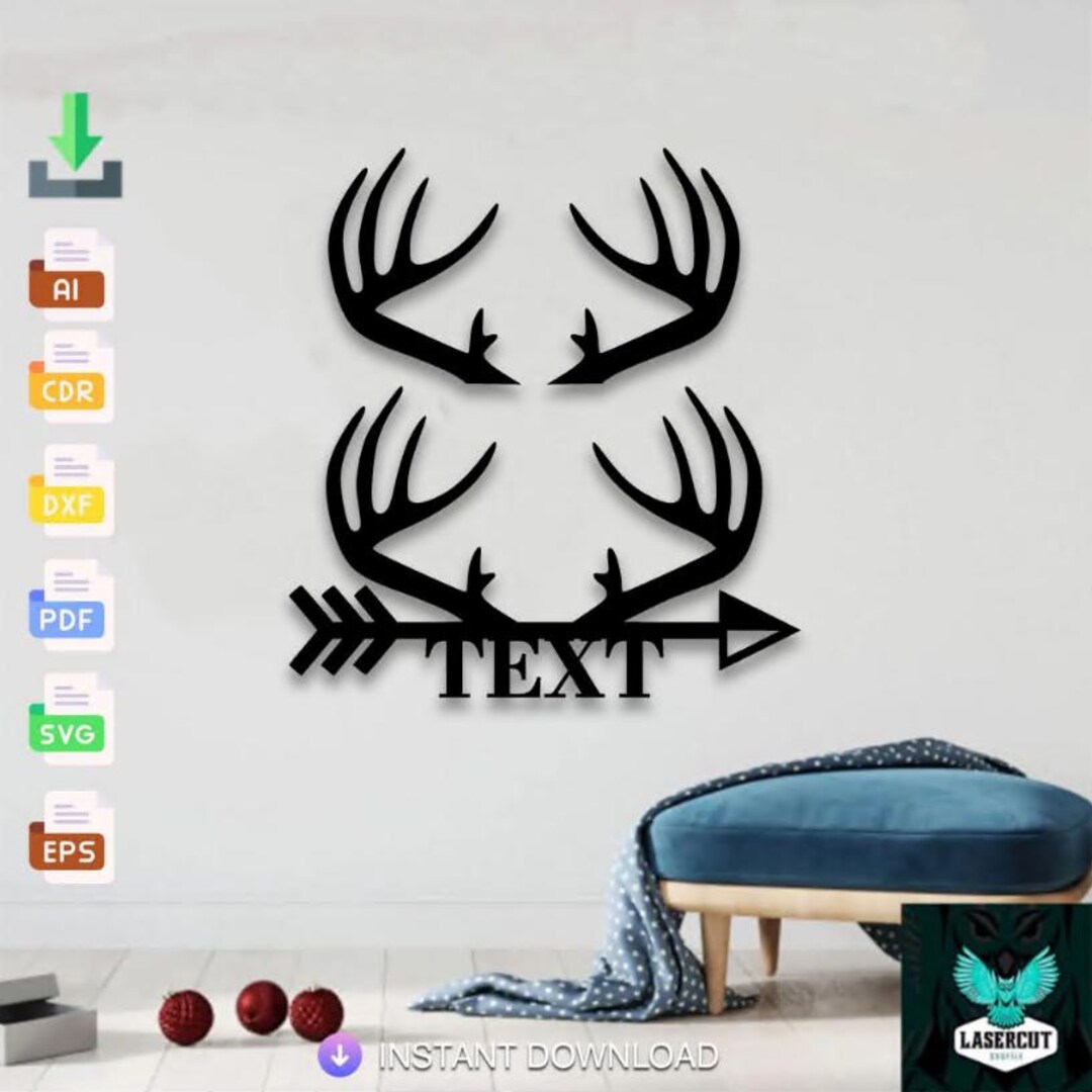 Deer Horn Arrow SVG File: Laser Cut CNC Vector (digital Download) - Etsy