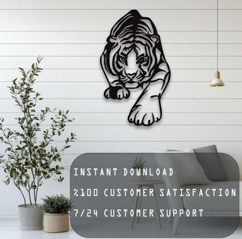 Tiger Metal Wall Art: Laser Cut SVG DXF (digital Download - Etsy