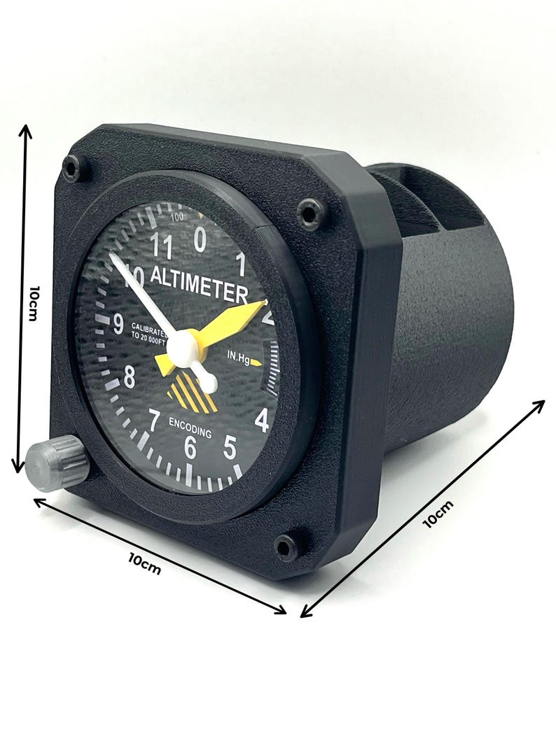 Altimeter Desk Clock – Aviation-inspired Clock for Pilots, Aviation ...
