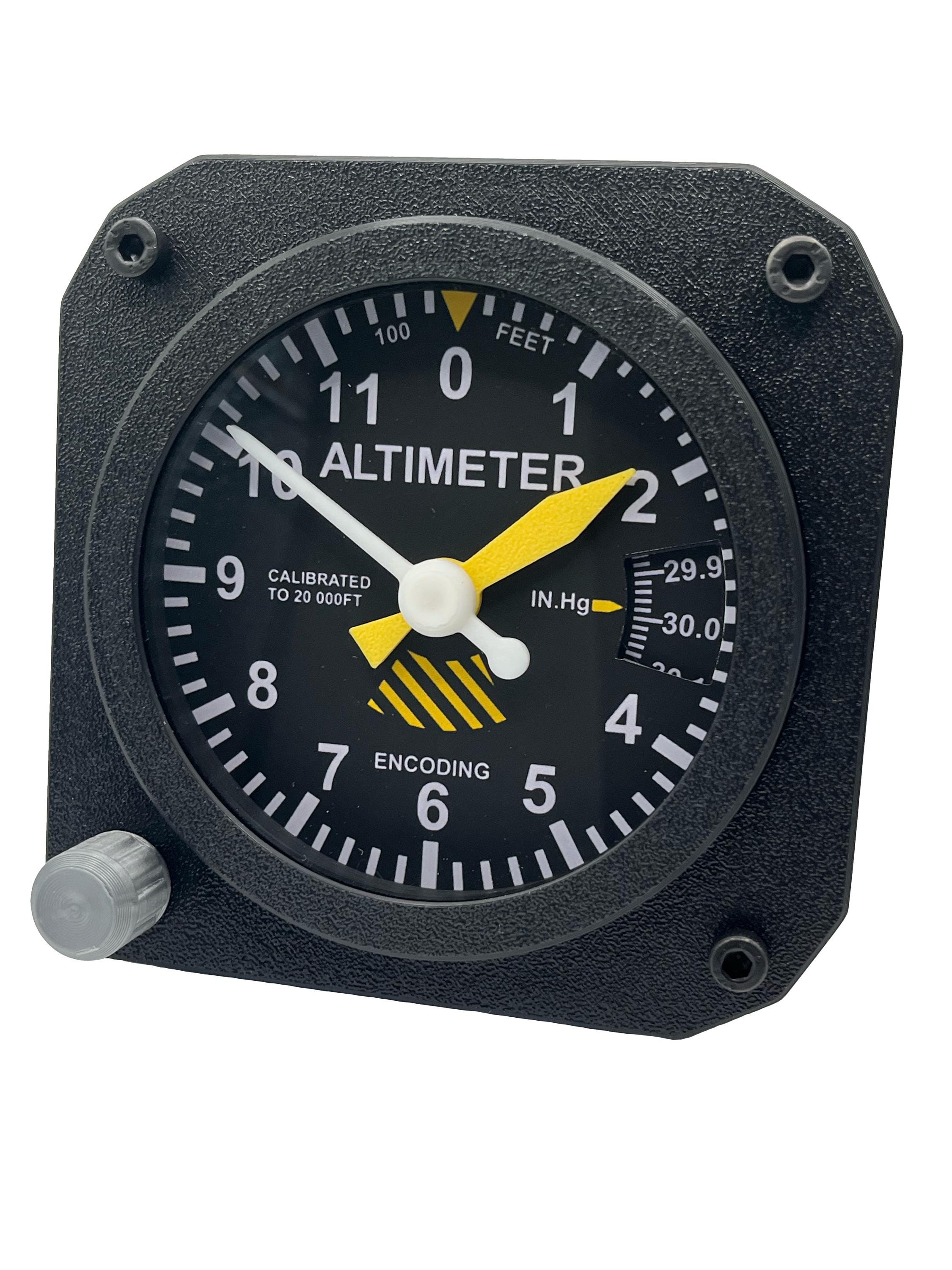 Altimeter Desk Clock – Aviation-inspired Clock for Pilots, Aviation ...