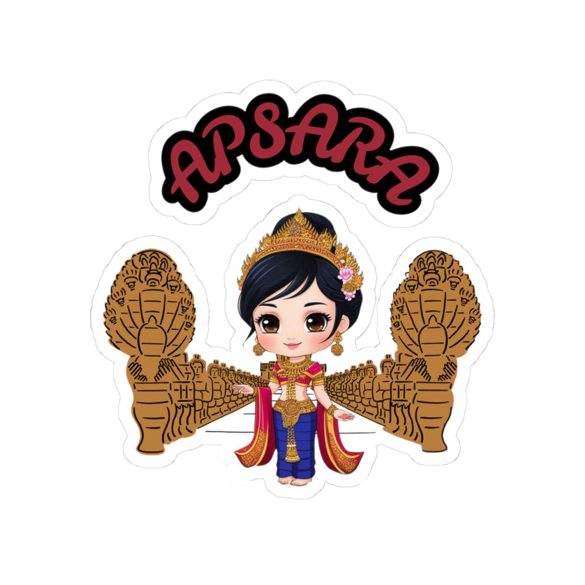 Chibi Apsara Sticker - Cambodian Dancer Kiss-cut Vinyl Decal ...