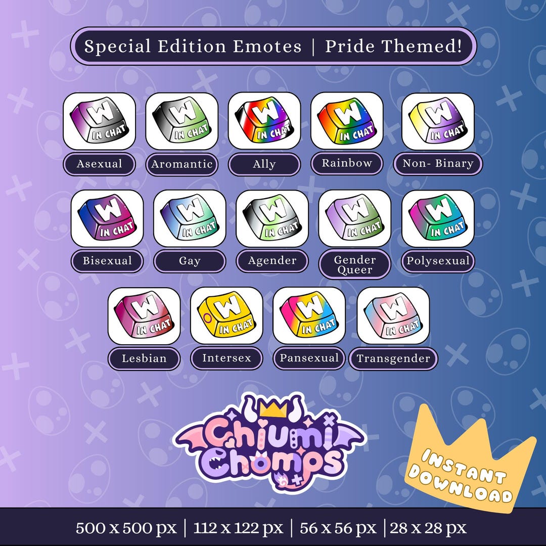 Special Edition | Pride Themed Emotes! - W and F in Chat | Youtube ...