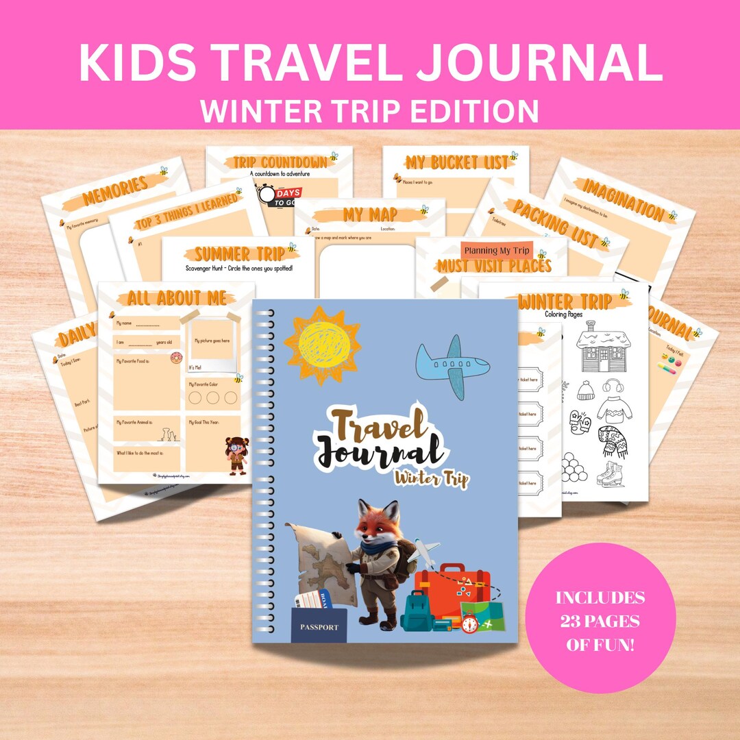 Kid Travel Activity Journey Notebook Travel Companion Road Trip Memory ...