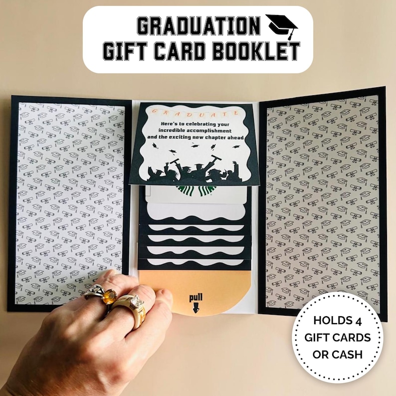 Graduation Gift Card Holder Book Handmade Grad Card Son Gift Card Book ...