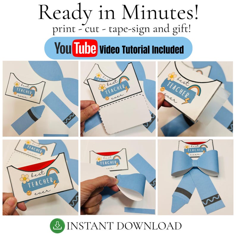 Teacher Gift Card Holder Crayon Coquette Back to School Gift Teacher ...