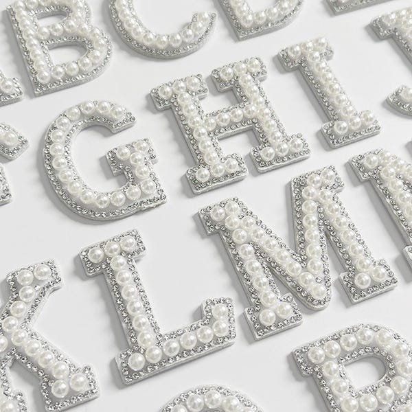 Pearl Iron on Letters - Etsy